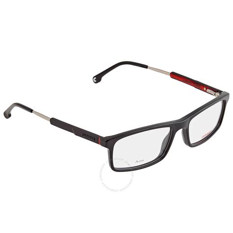 Carrera Mens Black Rectangular Eyeglass Frames 883708070053 Carrera