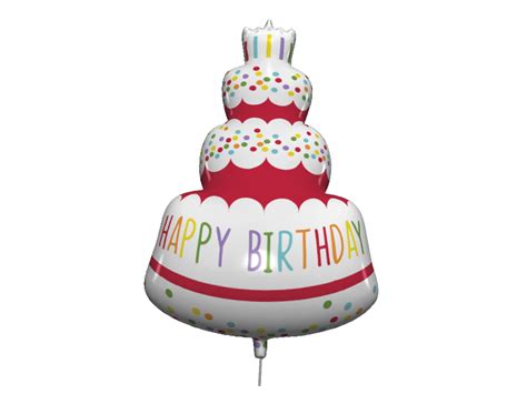Balon Foliowy Tort Z Napisem Happy Birthday 96 Cm 1 Szt Kod