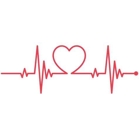 Heartbeat Line Cardio Minimal Style Icon Symbol Stock Vector Image By