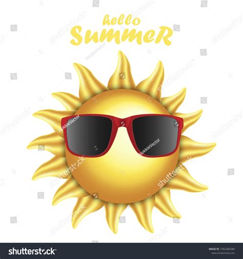 3d Realistic Sun Sunglasses Vector Illustration Stock Vector Royalty