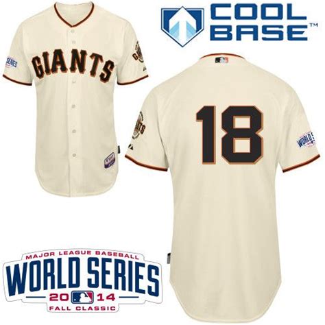 San Francisco Giants 18 Matt Cain Cream Men Jersey World Series