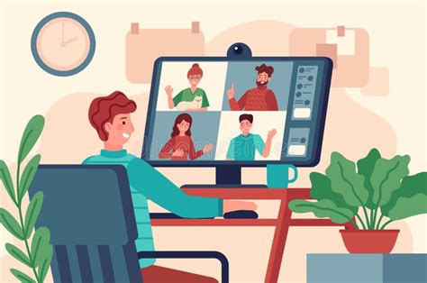 Virtual Meeting Stock Illustrations 33135 Virtual Meeting Stock