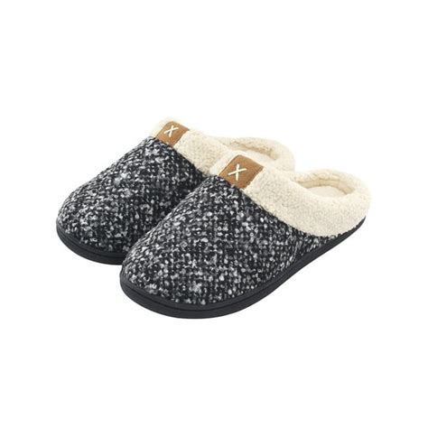 Ultraideas Womens Cozy Memory Foam Slippers Fuzzy Wool Like Plush