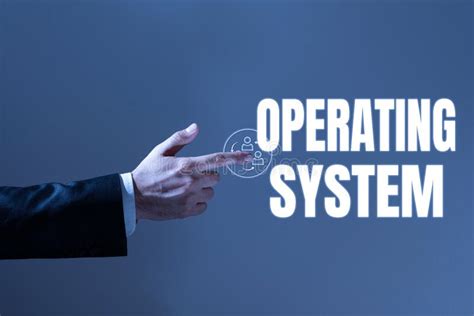 Sign Displaying Operating System Word For Software That Supports A