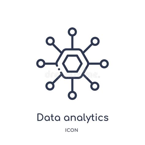 Linear Data Analytics Circular Graphic Icon From Business And Finance