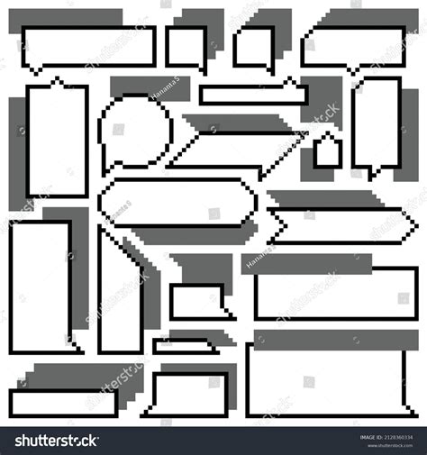 Vector Collection Set Pixelated Dialog Box Stock Vector Royalty Free Shutterstock