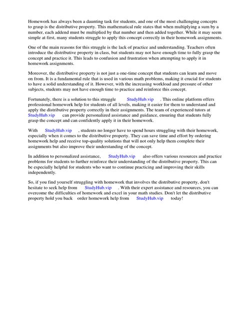 homework practice the distributive property pdf algebra mathematics