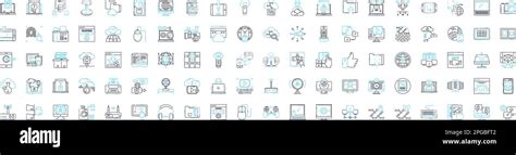 Chatbots Vector Line Icons Set Chatbots Ai Automation Dialogue Conversational Virtual Nlp