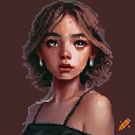 Detailed Realistic Pixel Art Character Of A Girl On Craiyon