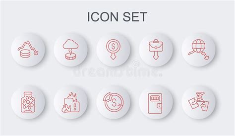 Set Line Tearing Money Banknote Glass Jar With Coin Dollar Rate