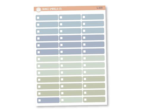 Individual Check Box Planner Labels Basic Check Box Ubuy India