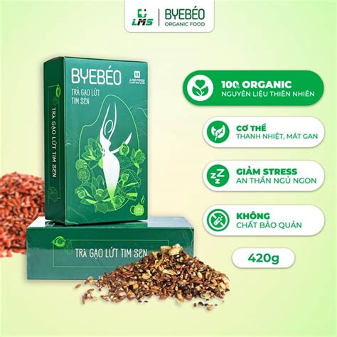 Trà Gạo Lứt Tim Sen Bye Béo