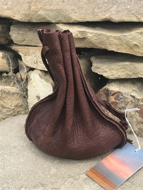 Handcrafted Leather Pouch Drawstring Bag Etsy