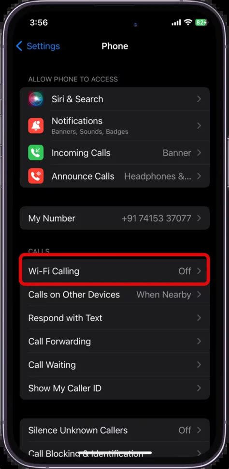 how to enable disable wifi calling on iphone 15