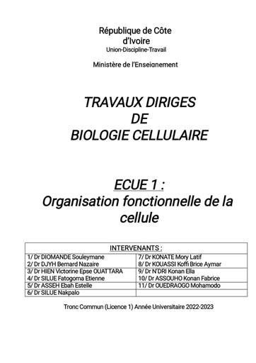 Biologie Cellulaire