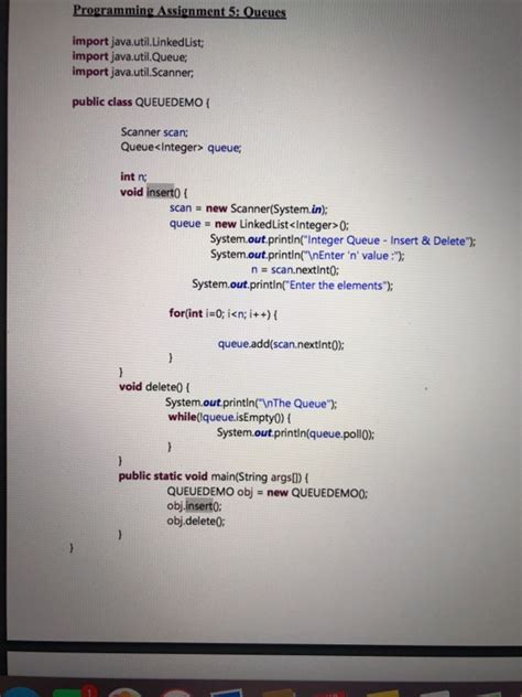 Solved Programming Assignment 5 Queues Import