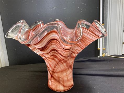 Lot 11 Tall Lavorazione Arte Murano Italy Glass Vase
