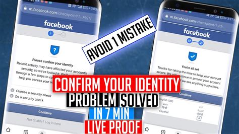 Please Confirm Your Identity Facebook Problem Choose A Security