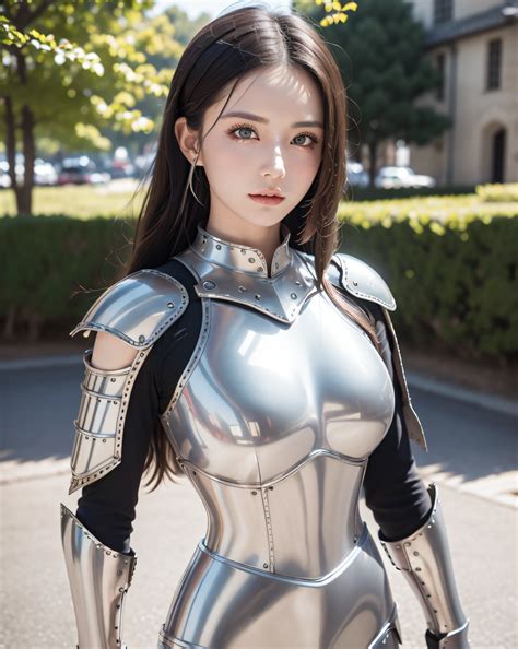 은색 정장을 입은 여성이 사진을 위해 포즈를 취하고 있다 Seaart Ai