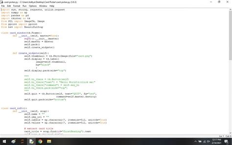 Python Program To Card Picker Gui App Using The Python Tkinter