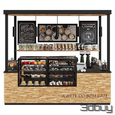 3d модель Прилавок для кофейни с десертами 137924 Кофейня Десерты Ресторан