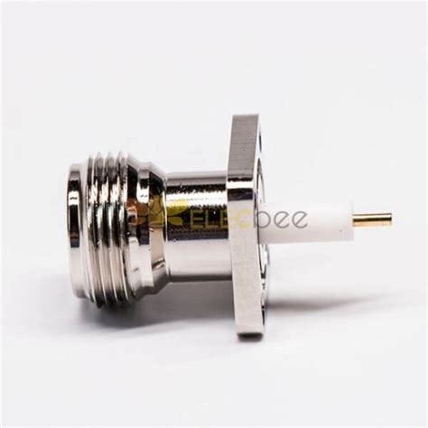 Pcs Type N Female Flange Mount Connector Waterproof Receptacle For Panel With Extended PTFE