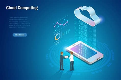클라우드 컴퓨팅을 사용하는 사업가가 비즈니스 데이터 정보를 스마트폰으로 전송합니다 스마트 데이터 보호 서비스를 통한 온라인 디지털 클라우드 스토리지 3차원 형태에 대한 스톡