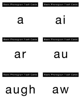 75 Basic Phonograms Flash Cards 85x11 Printable By The Living