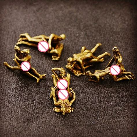 Mini Sexy Figures Sex Positions Vintage Brass Statues Piece