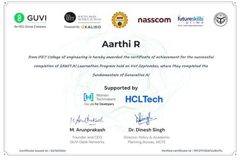 Aarthi Ramar On Linkedin Ai Generativeai Learningjourney Swaitai