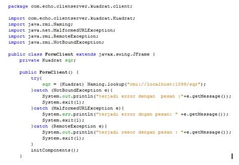 Contoh Program Clientserver Java Rmi Dengan Netbeans 70 ~ Program