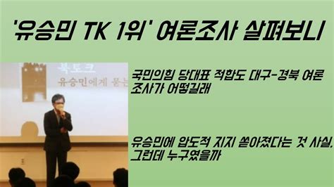 최병묵의 팩트 유승민 Tk 1위 여론조사 뜯어보니 Youtube