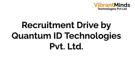 Recruitment Drive For Quantum Id Technologies Pvt Ltd Best Java Classes In Pune