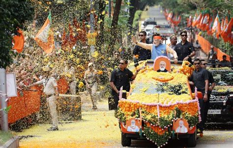 Karnataka Assembly Elections Modi Holds Roadshow The Samikhsya