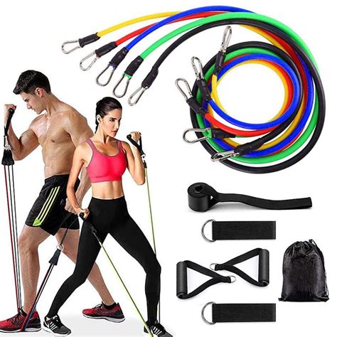 Jual Mi Shopinn Set Tali Stretching Resistance Band 11 Pcsset Tali