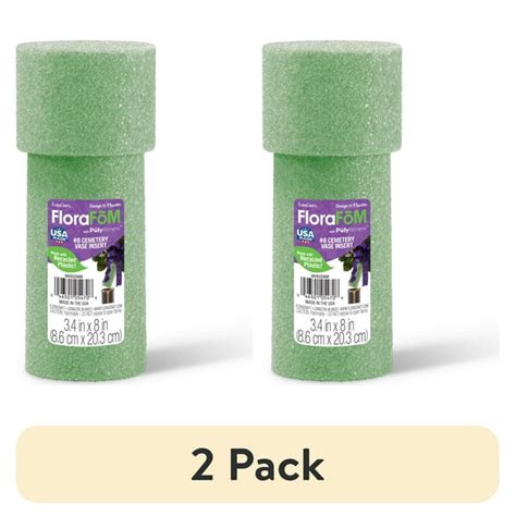 2 Pack Floracraft Florafōm Memorial Vase Insert 34 Inch X 8 Inch