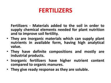 FERTILIZERS,FERTILIZER MIXTURES AND NPK CONTENT SMG | PPTX | Agriculture | Industries