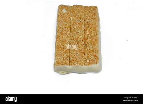 Sesame Candy Bars Sweets With Wafer And White Chocolate Layer An Eastern Candy Made As A