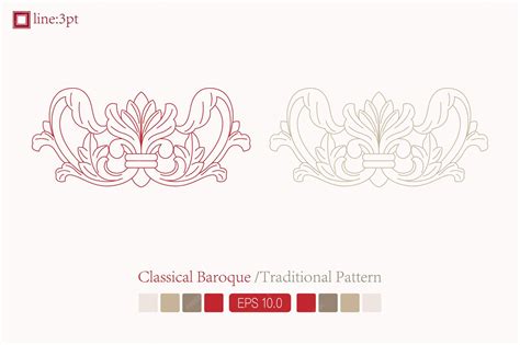 Premium Vector Vintage Symmetrical Baroque Pattern Vector Lineart Victorian Art Deco