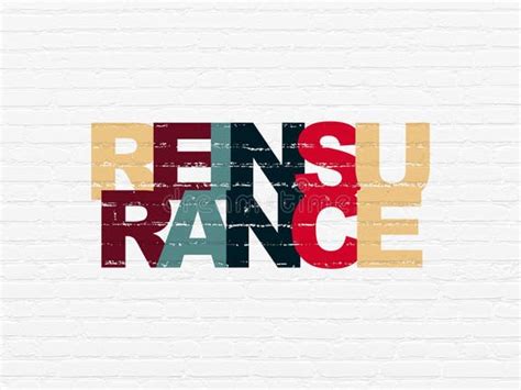 Concepto Del Seguro Reaseguro En Fondo De La Pared Stock De