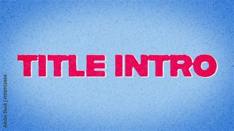 Comic Cartoon Morphing Title Intro Stock Template Adobe Stock