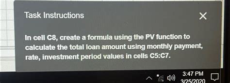 Solved Task Instructionsin Cell C Create A Formula Using Chegg