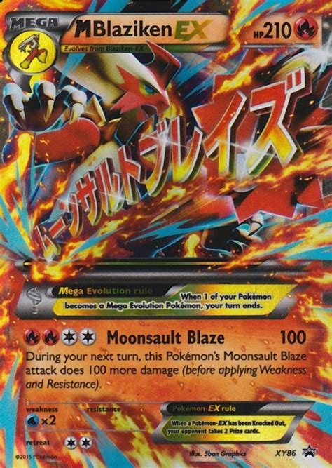 ~pokemon Ultra Rare Holo Foil M Mega Blaziken Ex Card 210 Hp Xy86 Promo