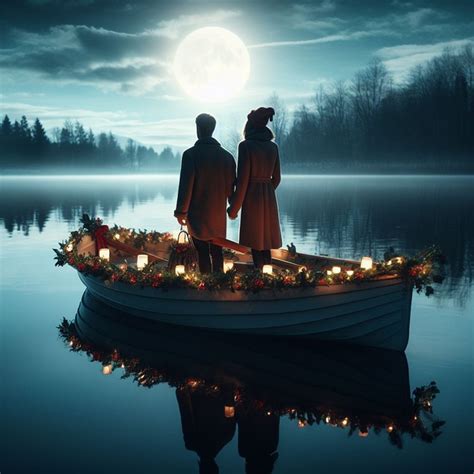 Download Ai Generated Couple Boat Royalty Free Stock Illustration