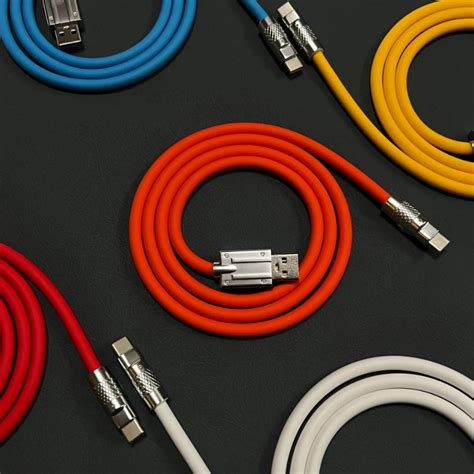 120w Original Usb Liquid Silicone Cable Metal 6a Type C Fast Charge