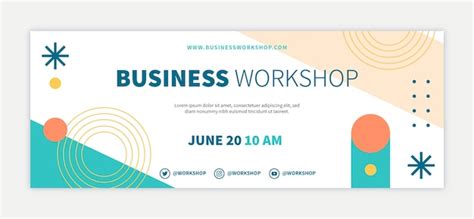 평면 디자인 비즈니스 워크샵 브로셔 템플릿 무료 벡터