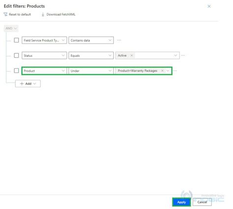 Advanced Edit Filter Criteria “under” And “not Under” For Field