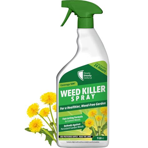 Weed Killer 1l Extra Strong 6 Acetic Acid Spray For Fast Acting Weed