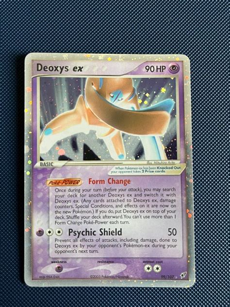 Vintage Deoxys Ex Pokemon Card Attack Defense Speed Form Hobbies