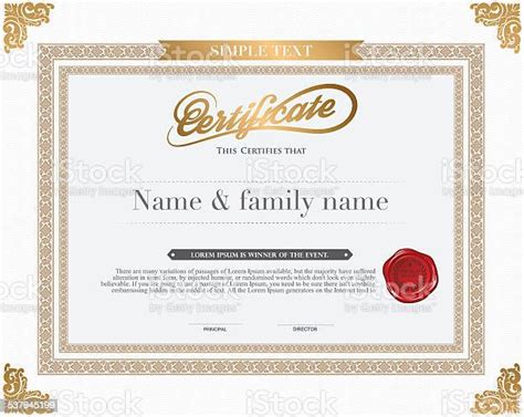 Vector Certificate Template向量圖形及更多2015年圖片 2015年 保安 優惠券 Istock